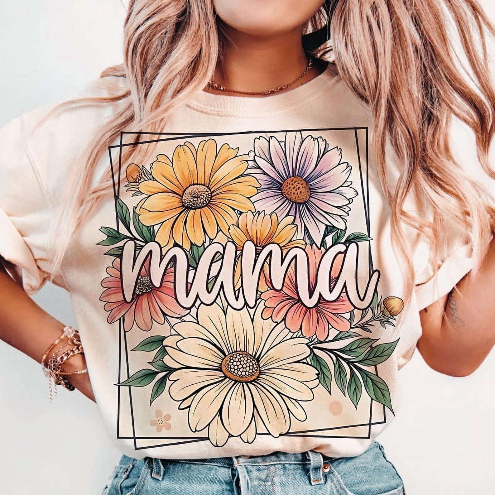 Floral Mama Shirt, Coquette Mama Flower Shirt, Groovy Mama T-Shirt ...