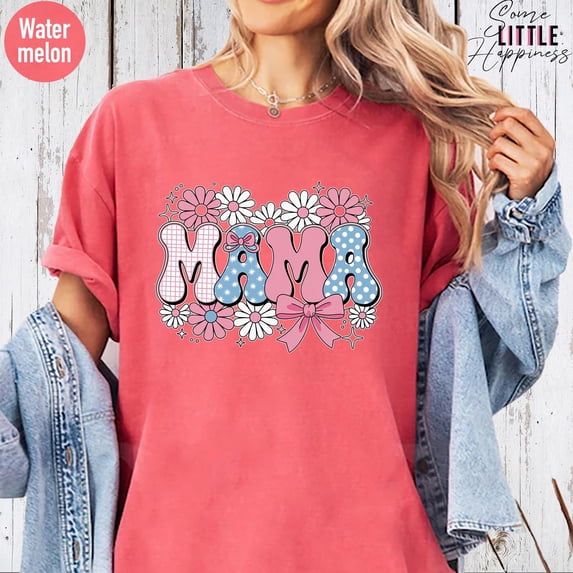 Floral Mama Shirt Trendy Flowers Mama TShirt Blossom Graphic Seafoam ...