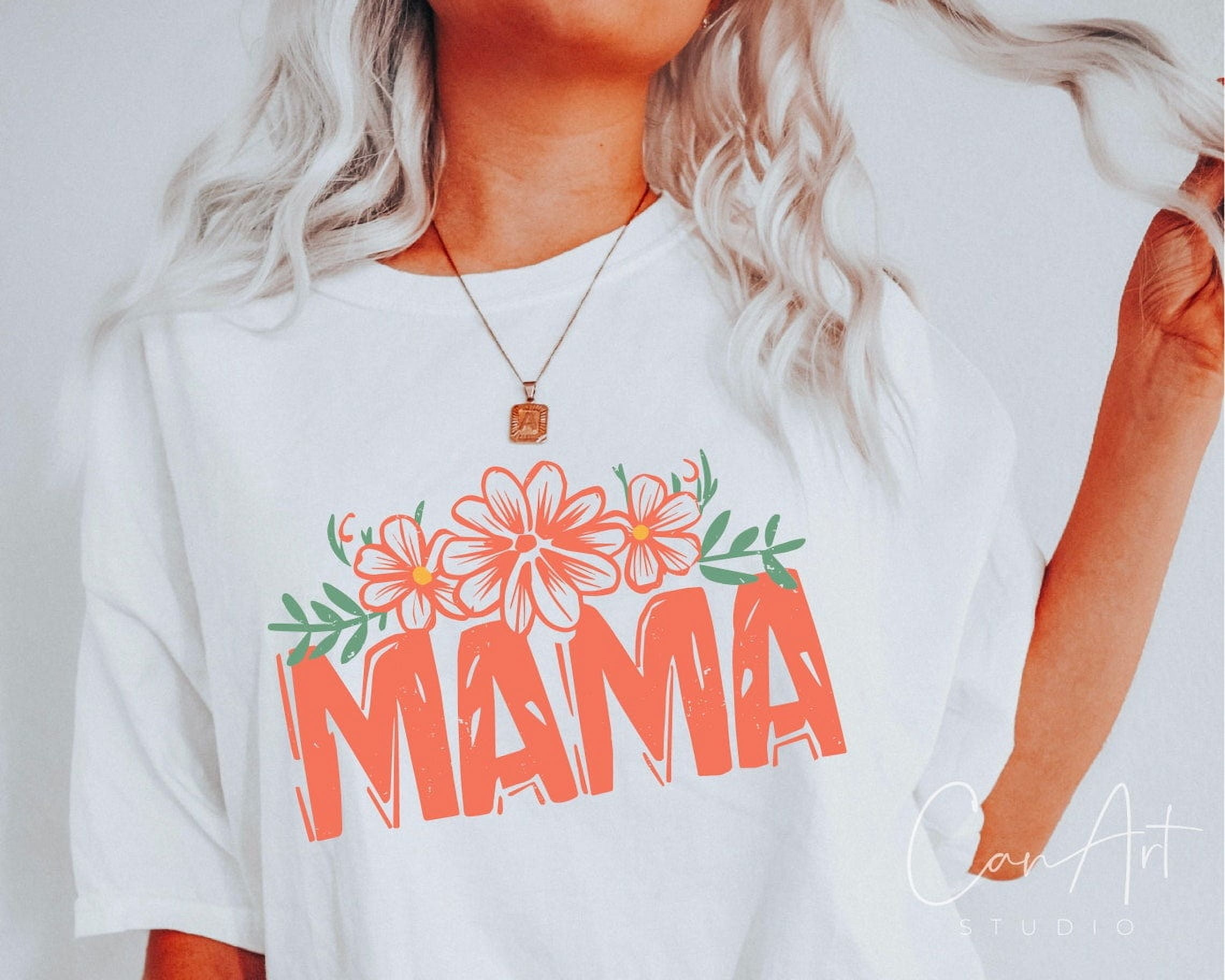 Floral Mama Svg Png, Mother'S Day Svg For Mom Svg T-Shirt Print File ...