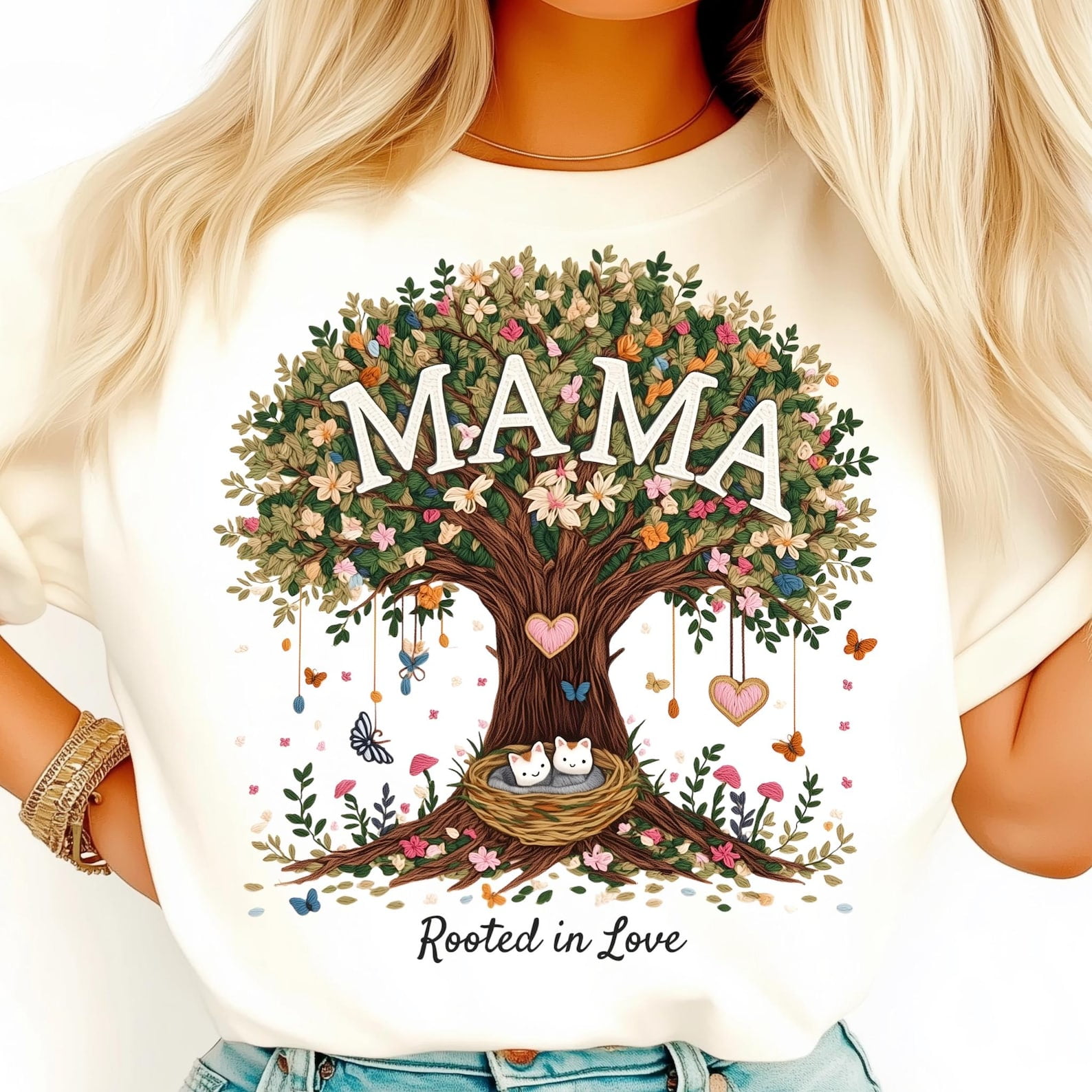 Floral Mama Tree Of Love Shirt, Woodland Family Tree Shirt, Whimsical ...