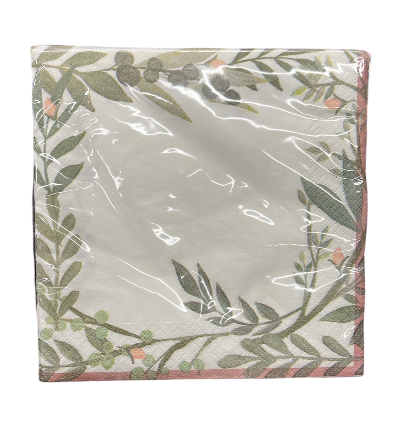 Floral Mauve and Green 2 Ply Luncheon Napkins, 16 count - Walmart.com