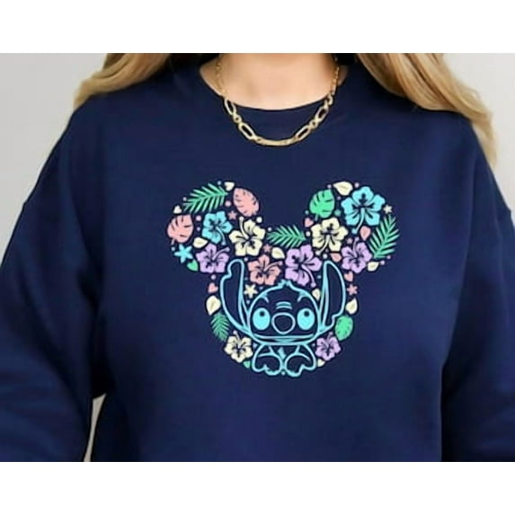 Floral Mickey Mouse Head, Disney Blue Monster , Cartoon Character ...