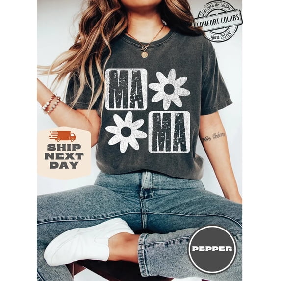Floral Mom Spring Soft Relaxed Fit T-Shirt - Walmart.com