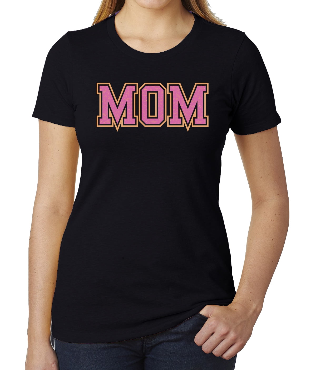 Floral Mom T-shirt, Woman's Short sleeve tee, Cute Mom shirts - Black ...