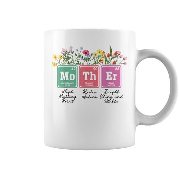 Floral Mother Periodic Table Mother's Day Science Mama Mom Coffee Mug ...
