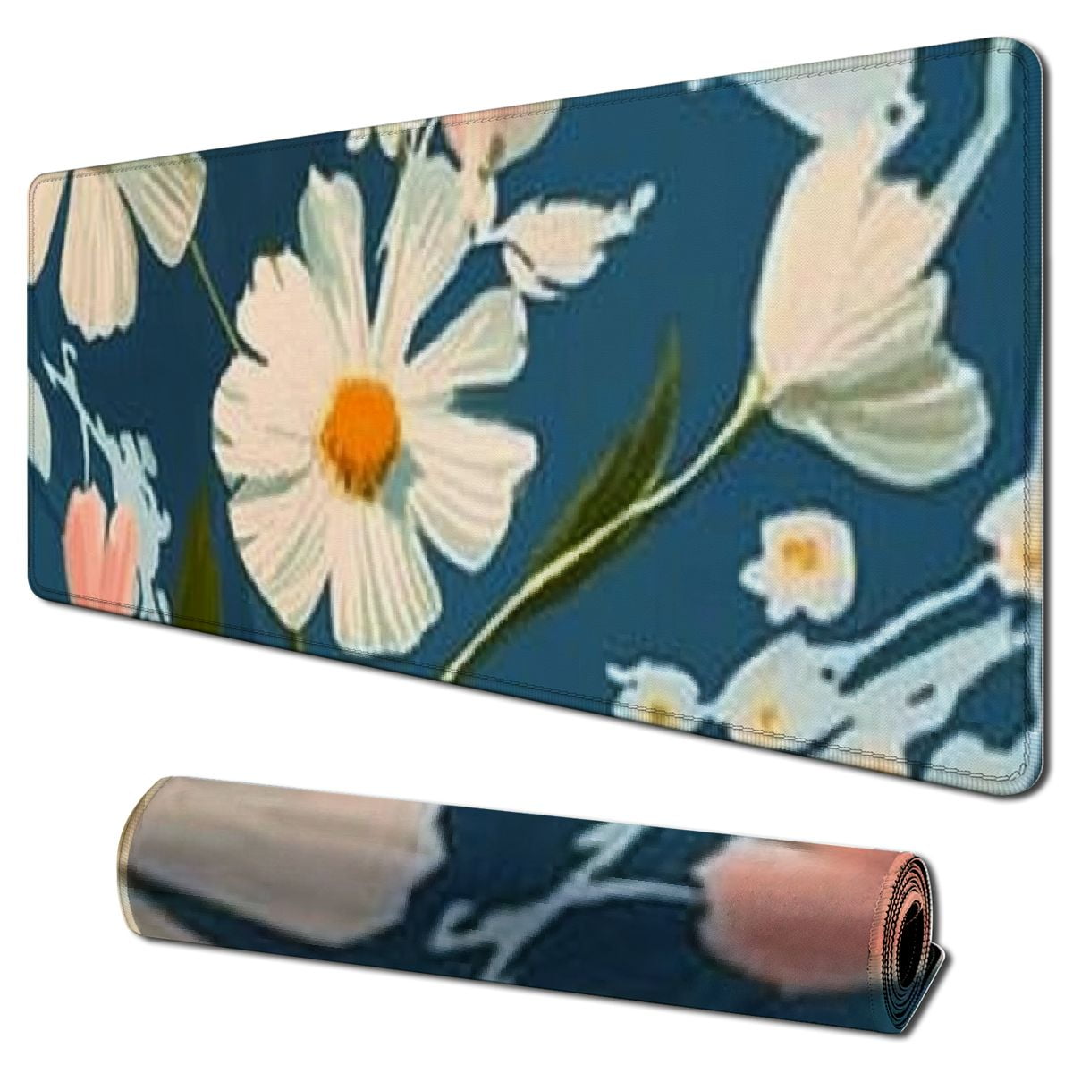 Floral Mouse Pad Drawing Desk Mouse Pad Extended Desktop Computer ...