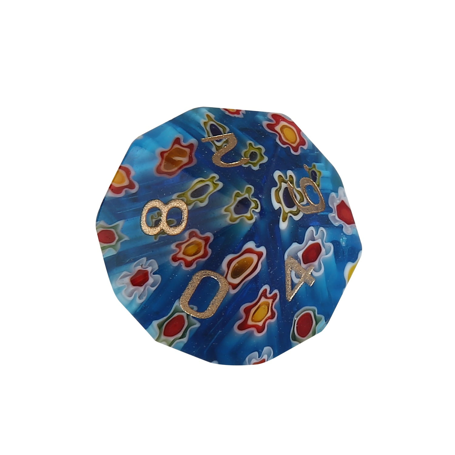 Floral Murano Light Blue Stone Dice Hand-Carved Gemstone Dice D4 D6 D8 ...