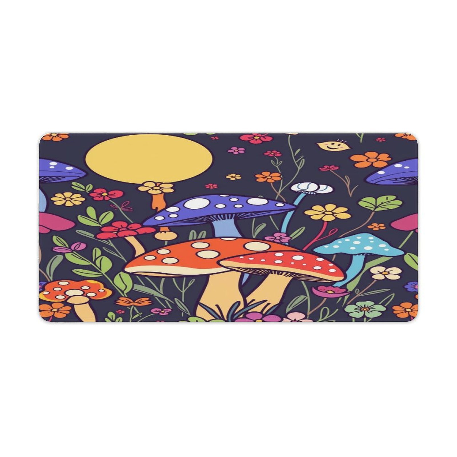 Floral Mushroom Fantasy Mousepad Gamer Desk Mat Large Keyboard Pad ...