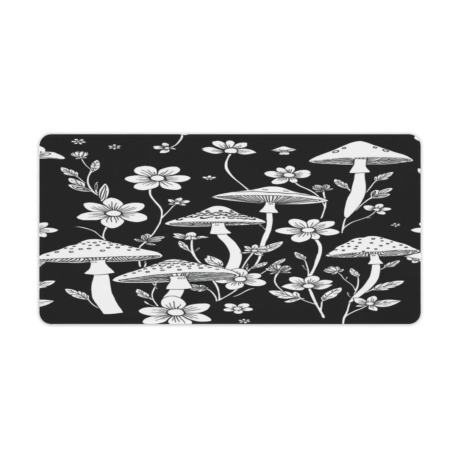 Floral Mushroom Pattern Mouse Pad Gamer Keyboard Desk Mats Computer ...