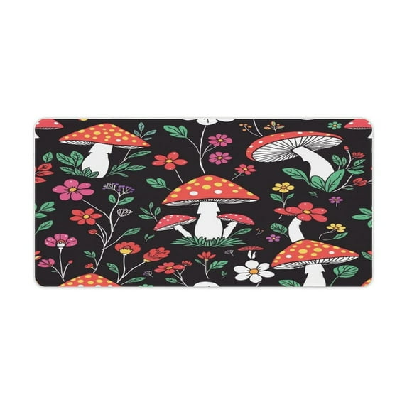 Floral Mushroom Pattern Mouse Pad Gamer Keyboard Desk Mats Computer ...
