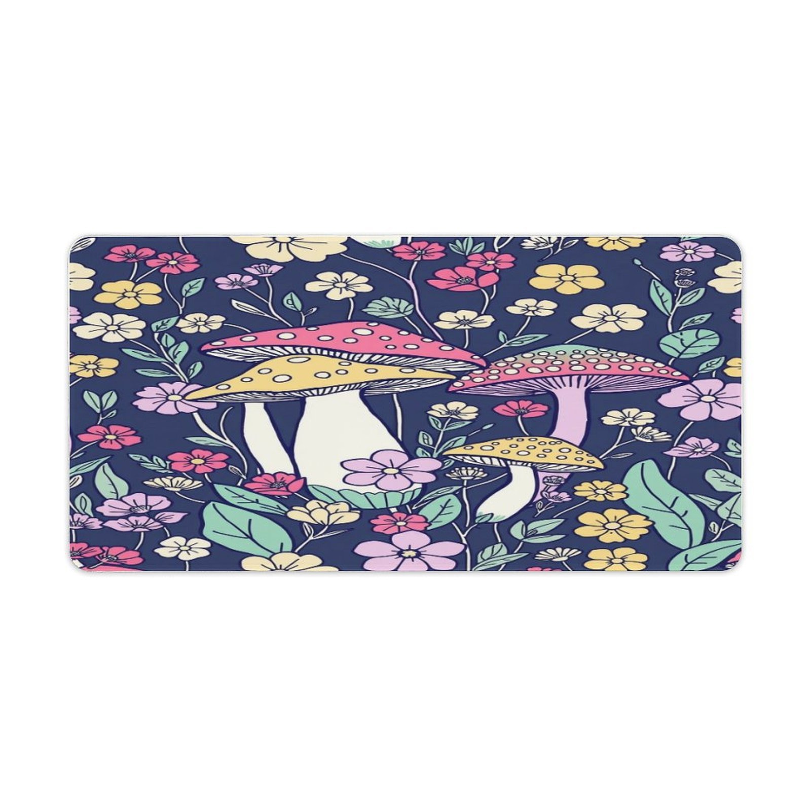 Floral Mushroom Pattern Mouse Pad Gamer Keyboard Desk Mats Computer ...