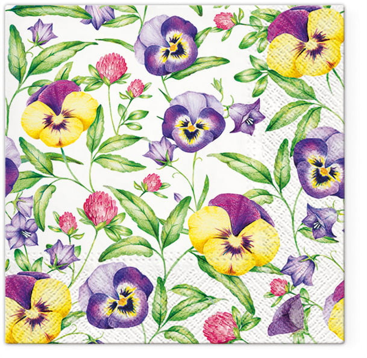 Floral Napkins BEAUTIFUL PANSIES 40pcs Lunch Napkins, Decoupage Paper ...