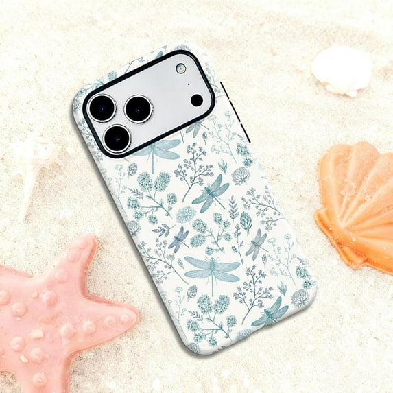 Floral Nature Dragonfly Insect Art Phone Case 17 16 15 14 13 12 11 Pro ...