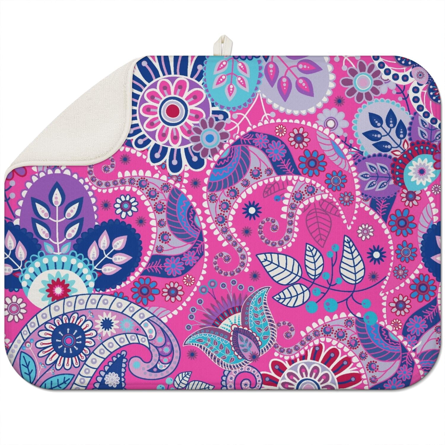 Floral Paisley Coffee Mat with Chic and Vibrant Mandala Inspired Design ...