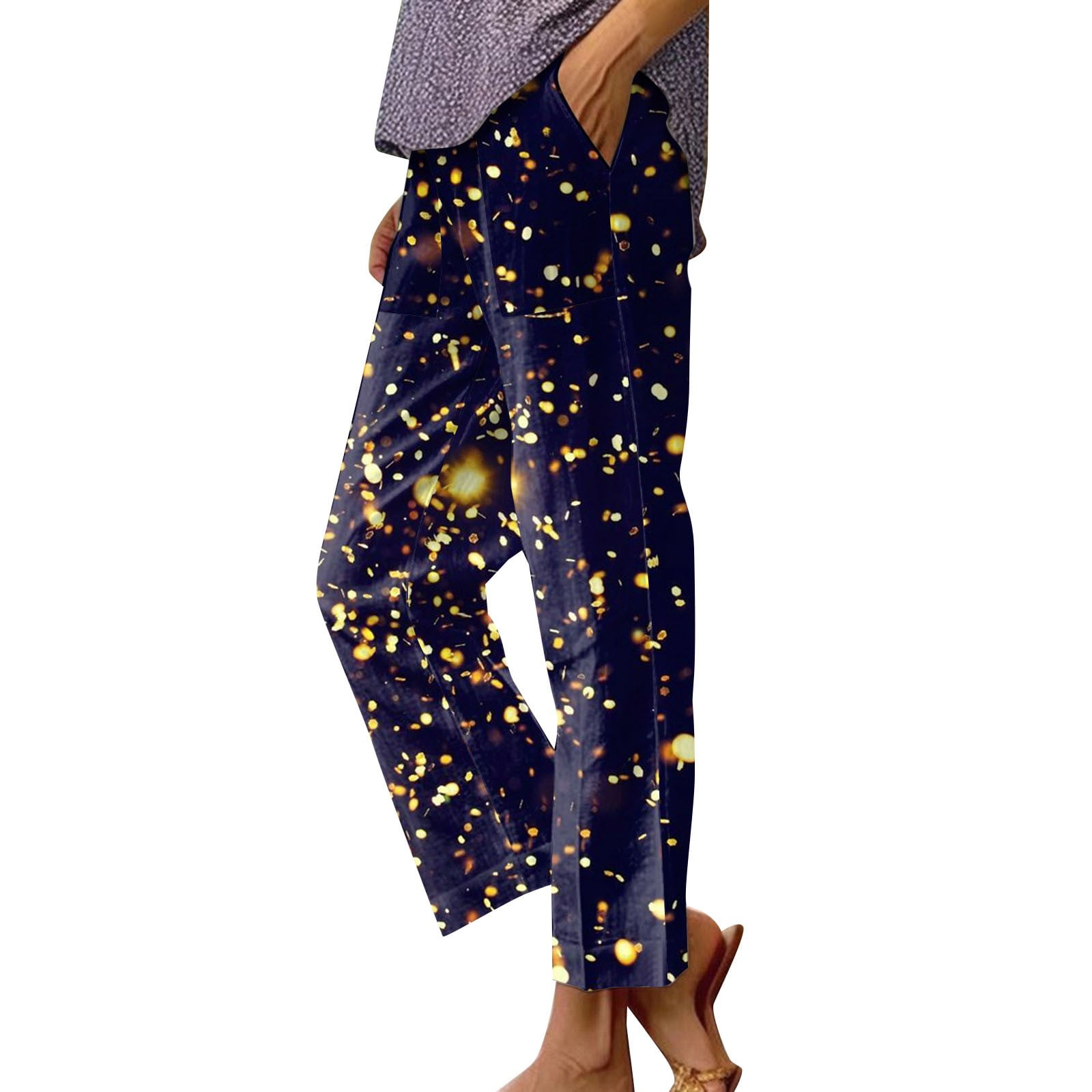 Floral Pants For Women Print Beach Loose Wide Leg Trousers Womens Solid