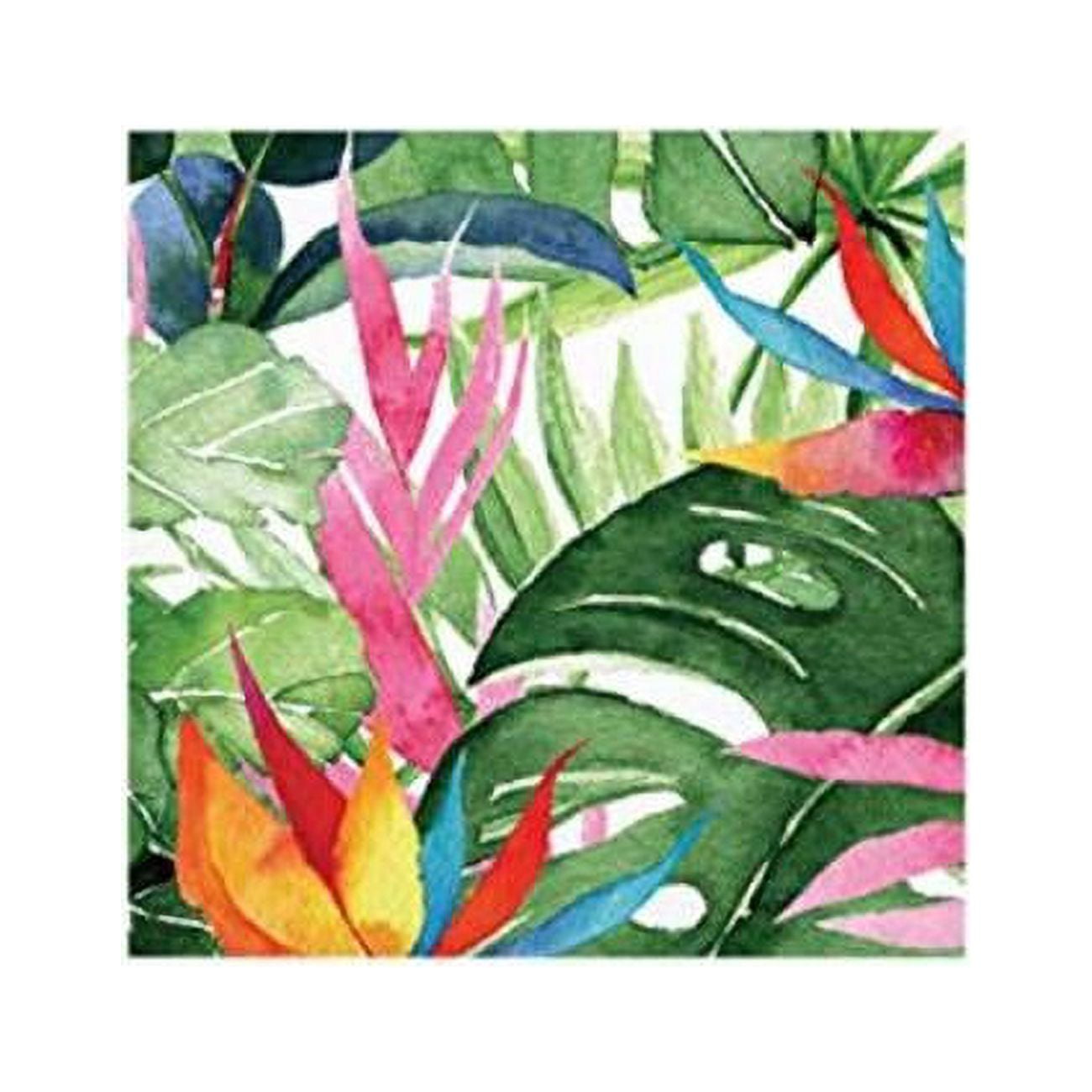Floral Paradise Tropical Beach Summer Luau Party Paper Beverage Napkins ...
