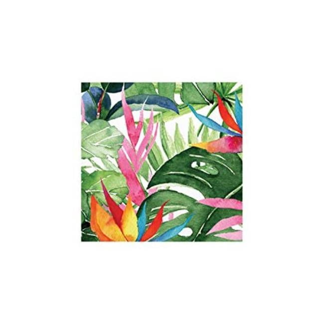 Floral Paradise Tropical Beach Summer Luau Party Paper Beverage Napkins ...