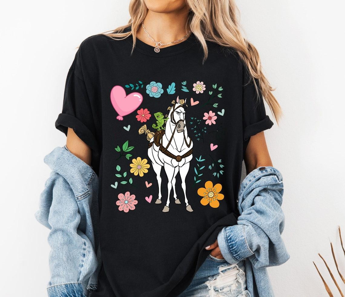 Floral Pascal And Maximus Shirt, Tangled Rapunzel Tee, Magic Kingdom ...