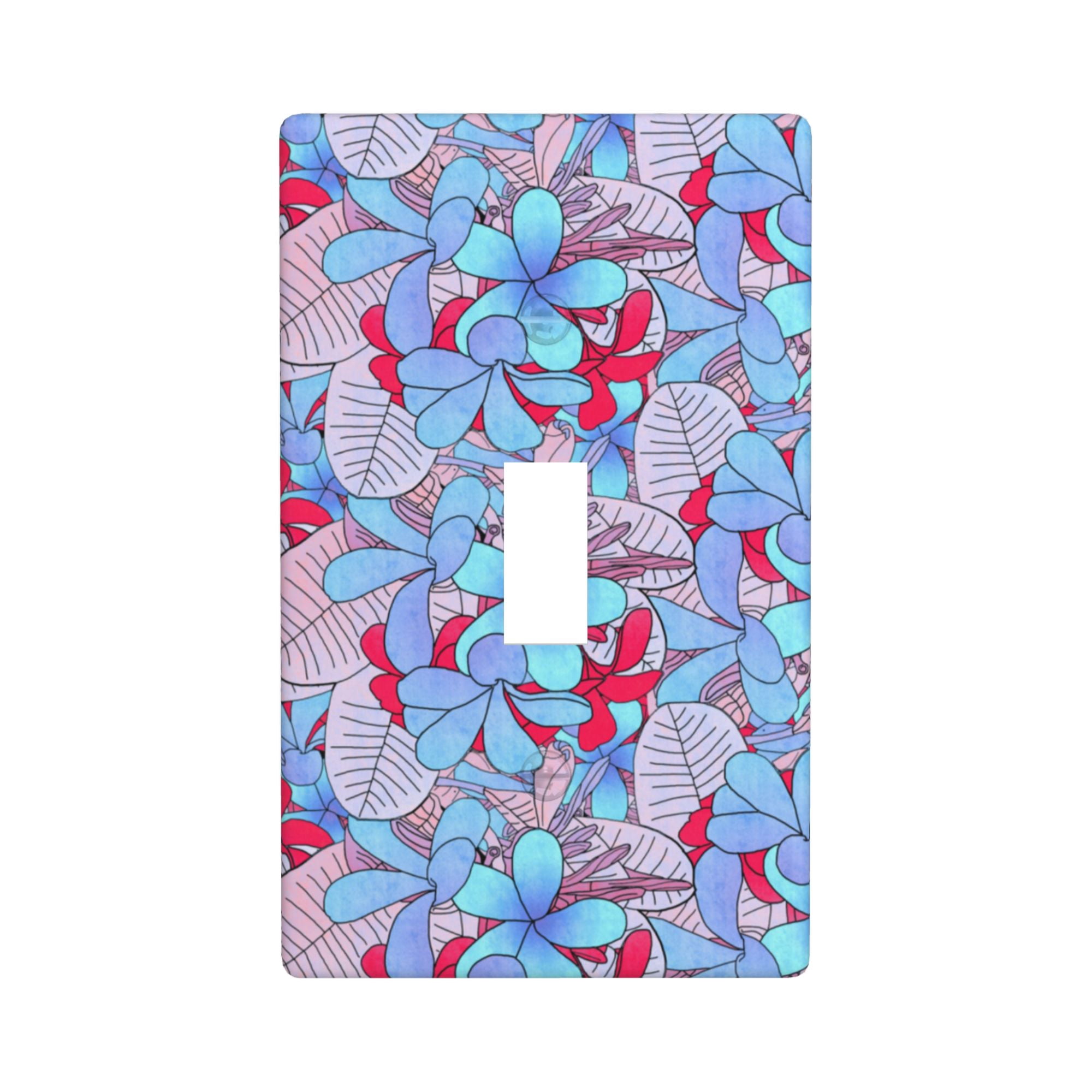 Floral Pattern Background Single Toggle Light Switch Plate Decorative ...