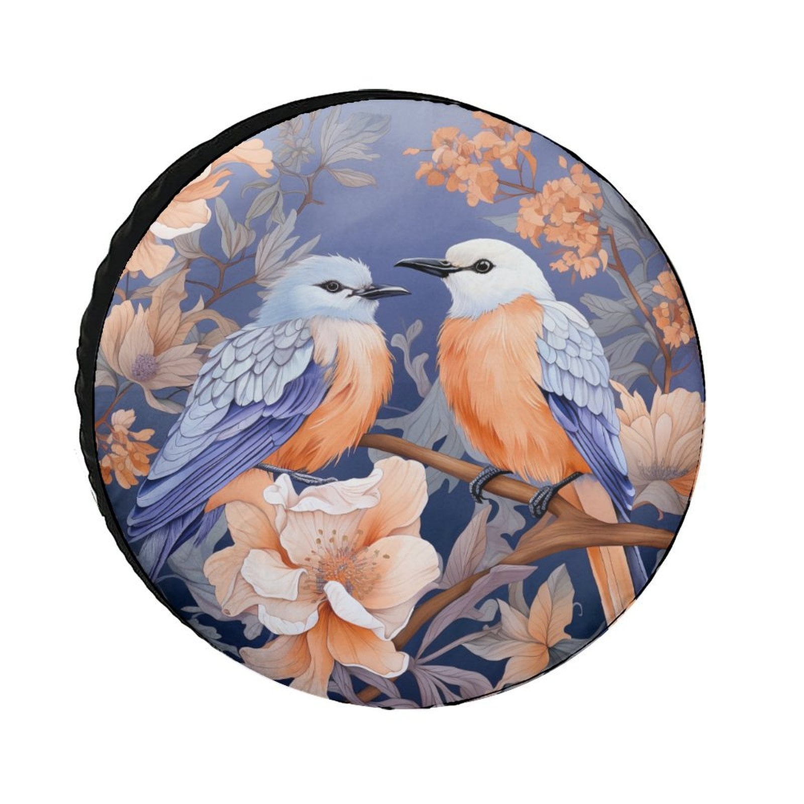Floral Pattern with Birds And Flowers Camper Spare Tire Cover Animal ...