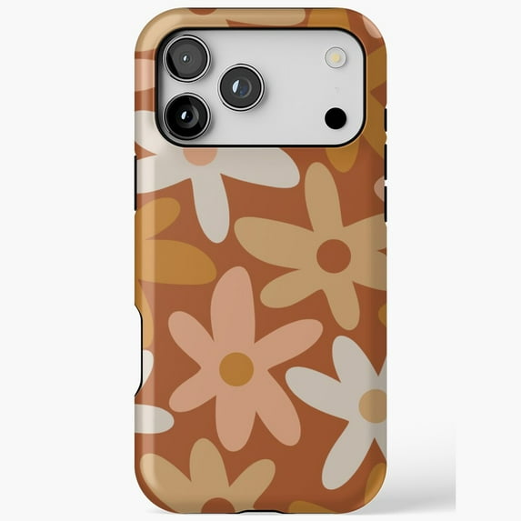 Floral Pattern Clay Blush Earth Tones iPhone Case 11 to 17 Pro Max ...