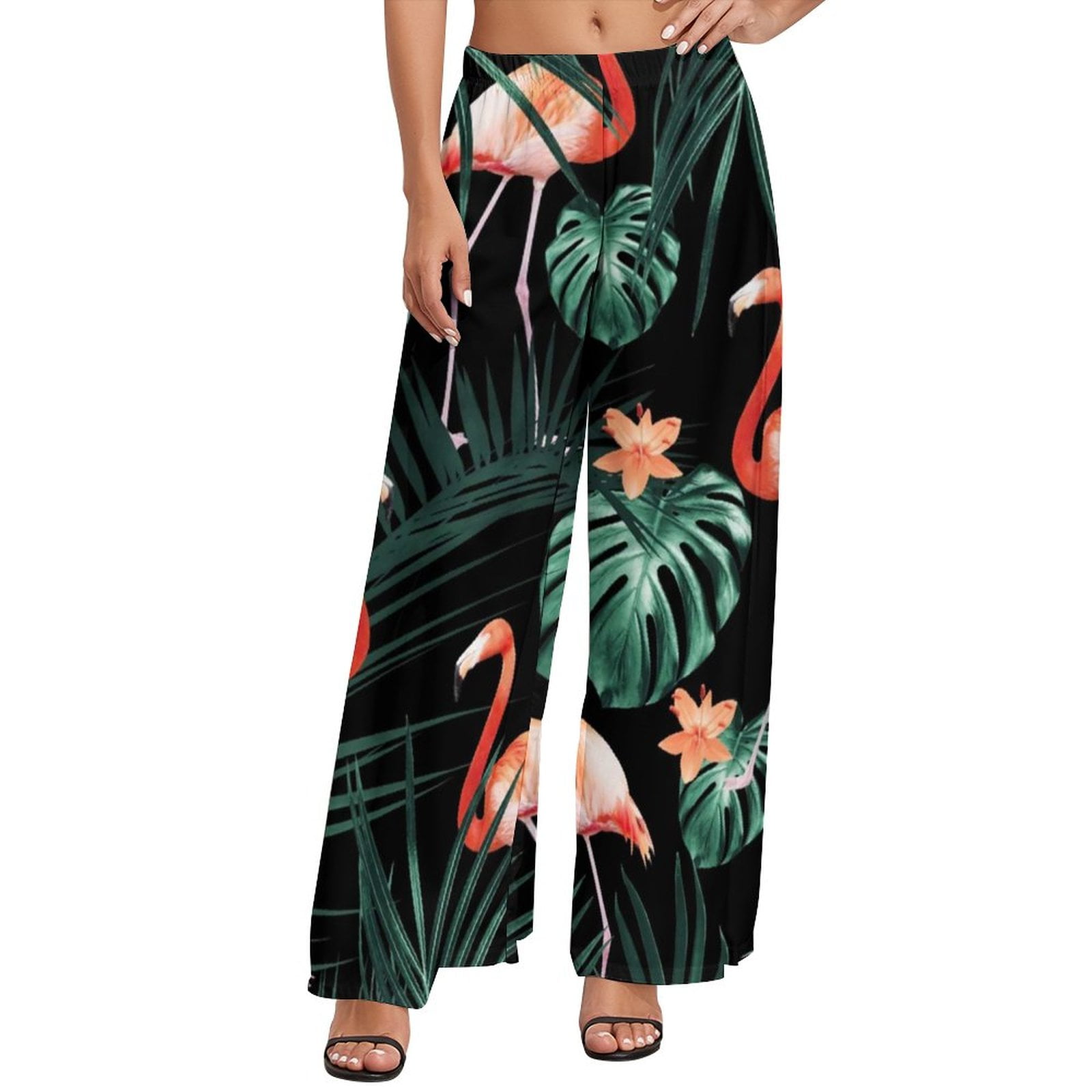 Floral Pattern Pants Women Night Garden Vintage Aesthetic Pattern ...