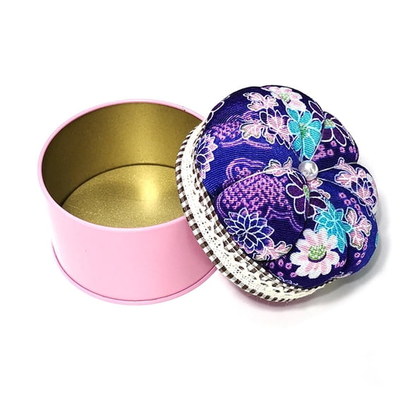 Floral Pattern Pin Cushion Storage Box Craft Beginner Pillow Pincushion ...