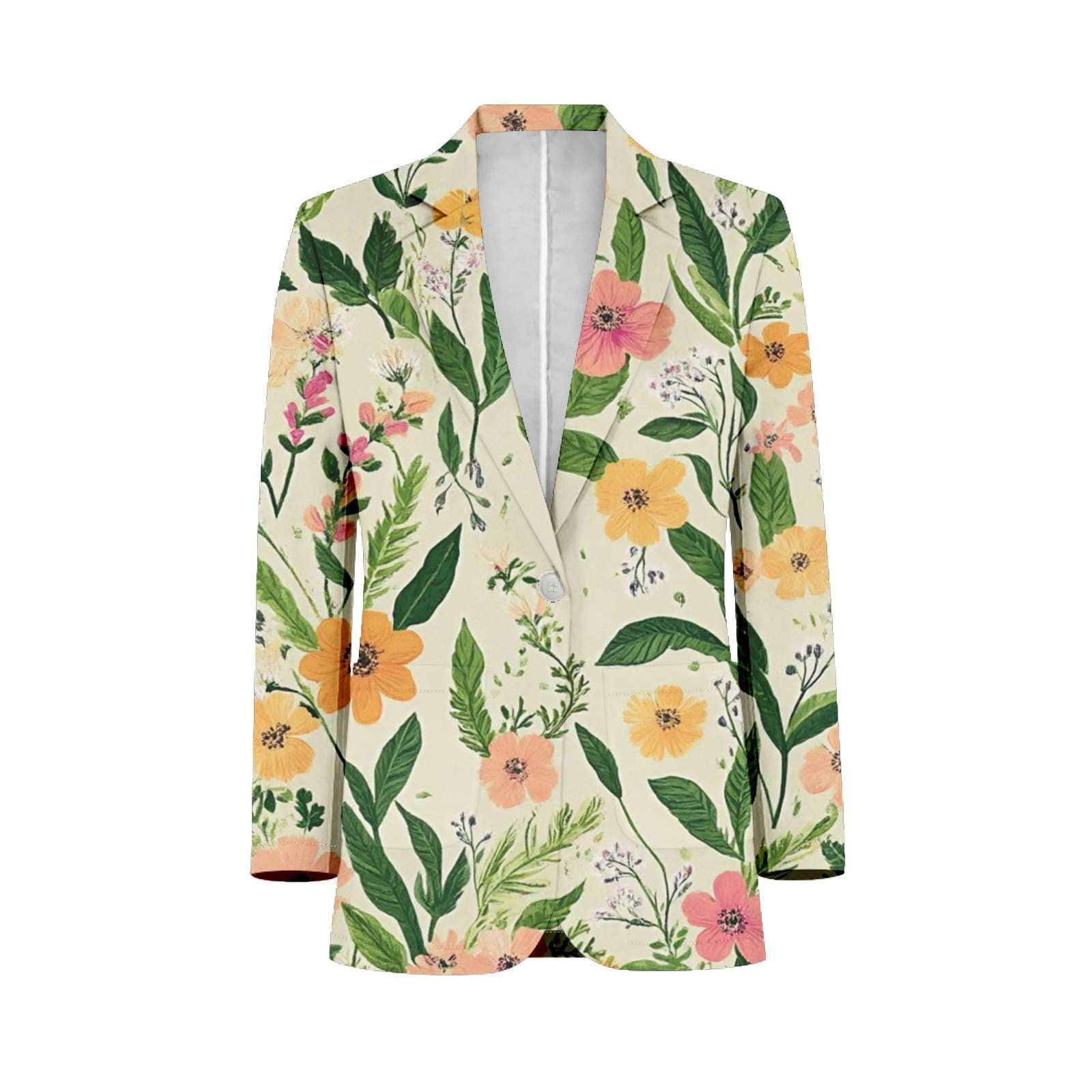Floral Pattern Pretty Pastel Flowers Customized Men's Suits full man ...