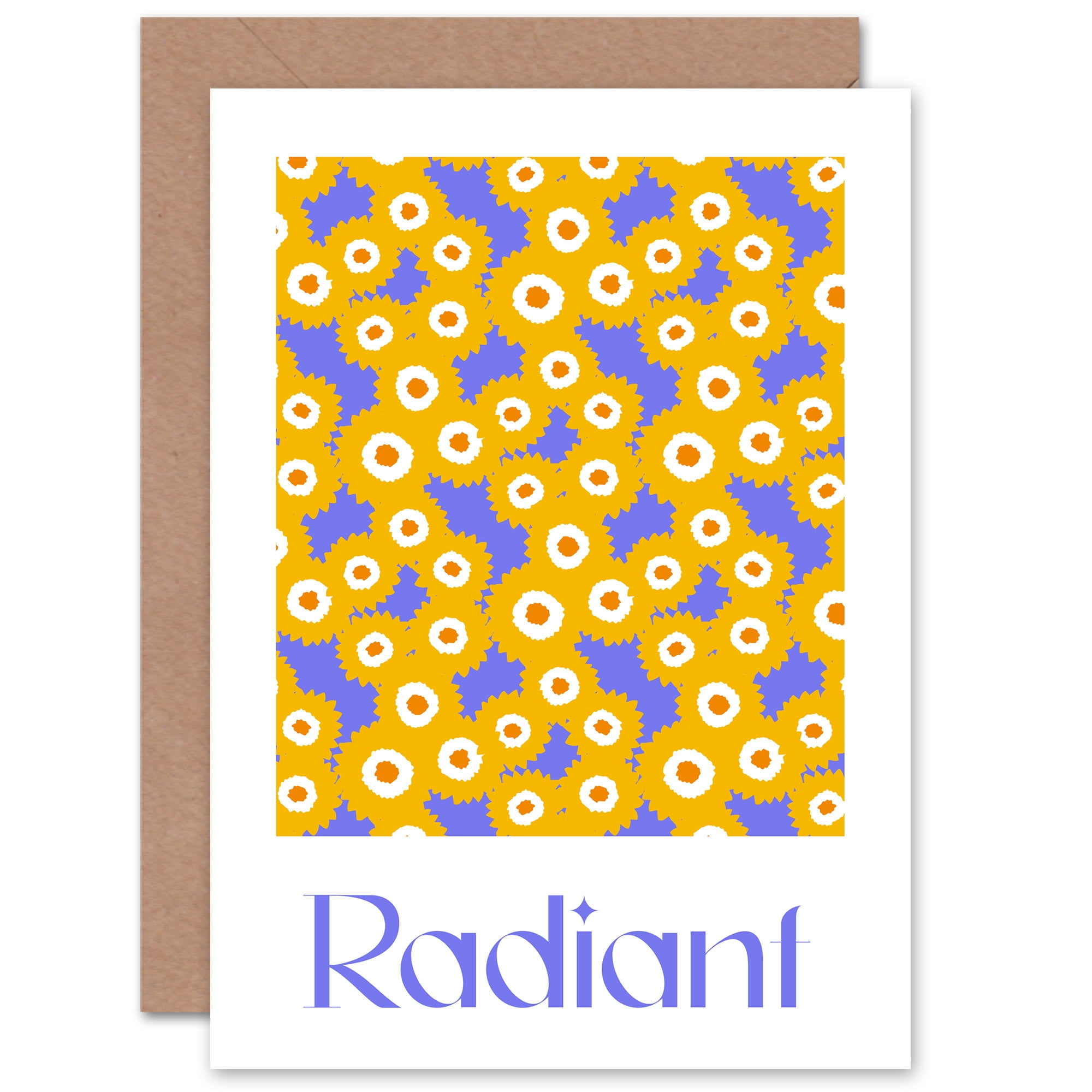 Floral Pattern Radiant Quote Yellow Purple Bold for Wife Her Mum Sister ...