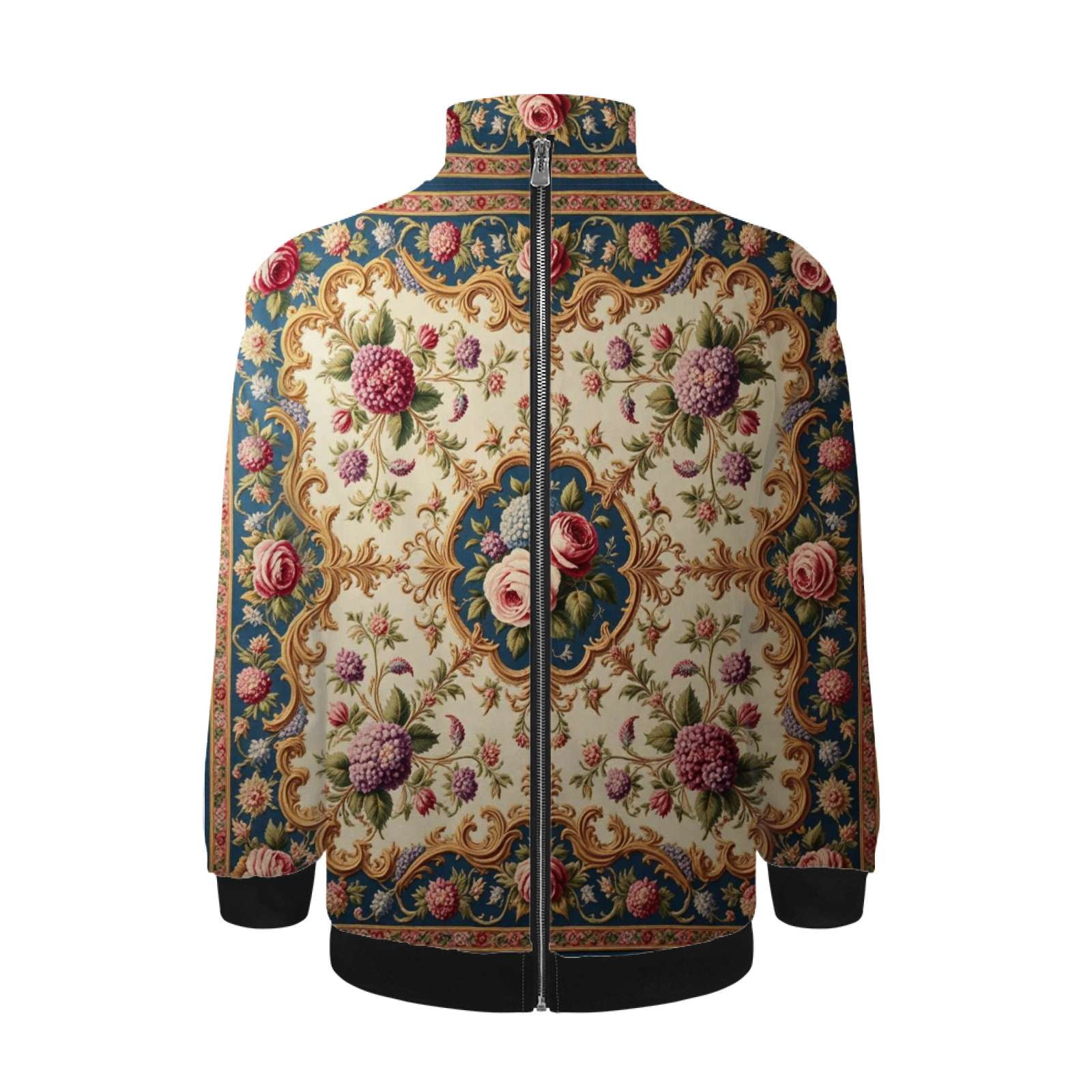 Floral Pattern Tapestry Jacket Men's Street Cool Long Sleeves Coat ...
