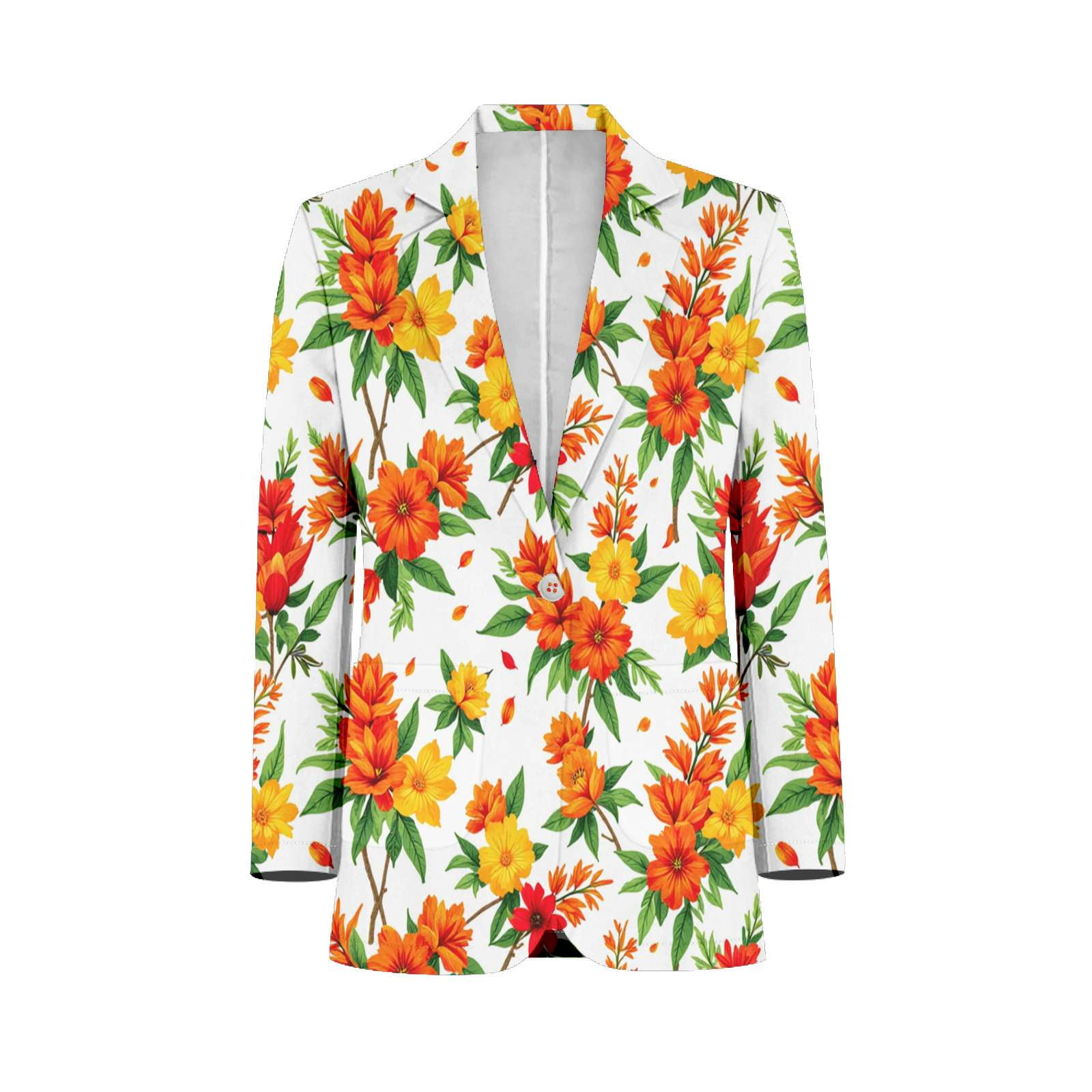 Floral Pattern Vibrant And Colorful Customized Men's Suits full man ...