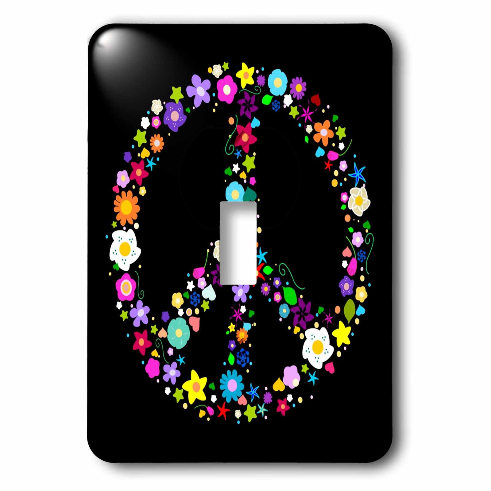 3dRose, Floral Peace Symbol - Flowery hippy or hippie sign - flower ...