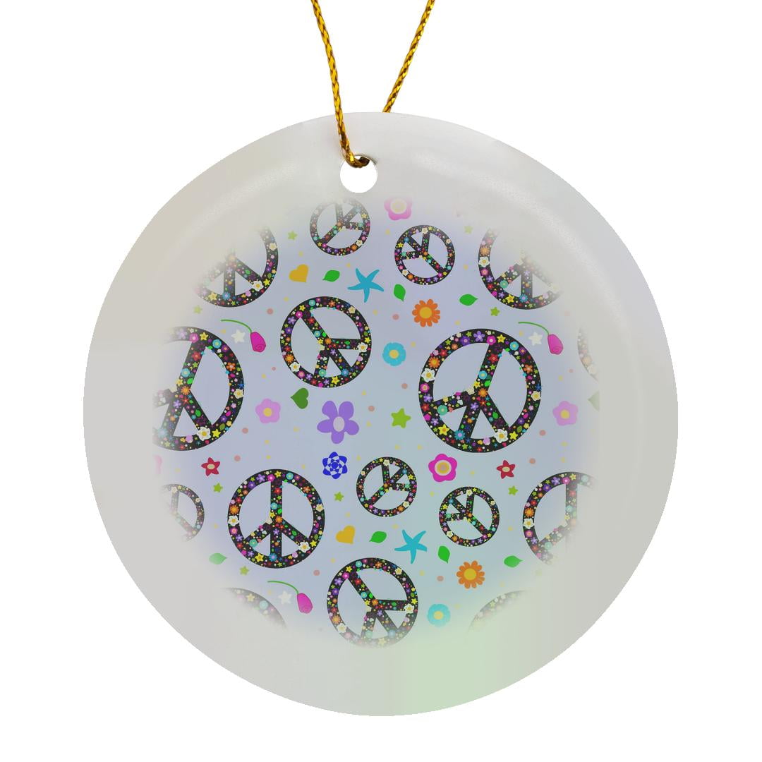 3drose, Floral Peace Symbol Pattern - Flowery Hippie or Hippy Sign ...