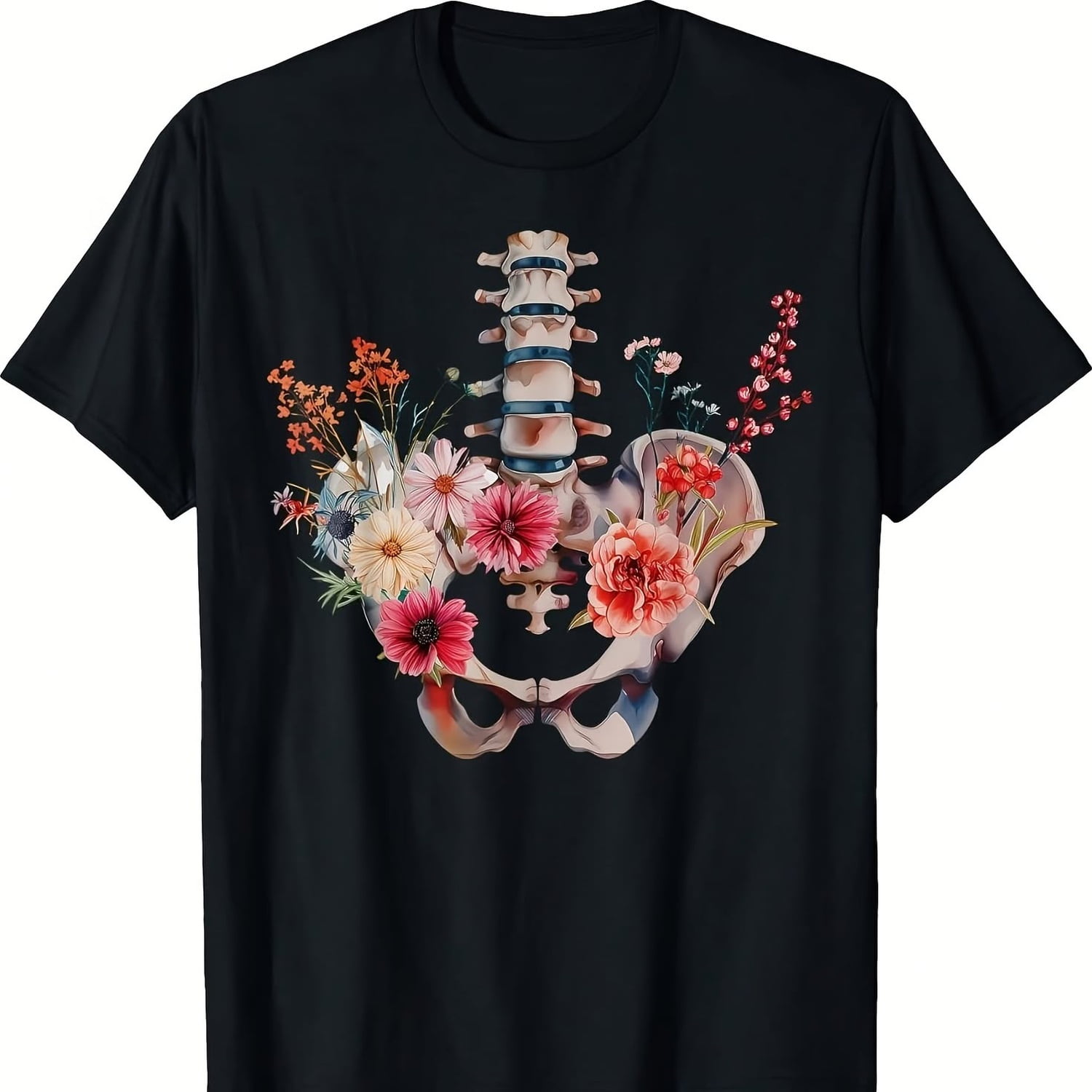 Floral Peic Floor ChI1ROpractic Phil Therapy Anatomy T-S1Hirt - Walmart.com