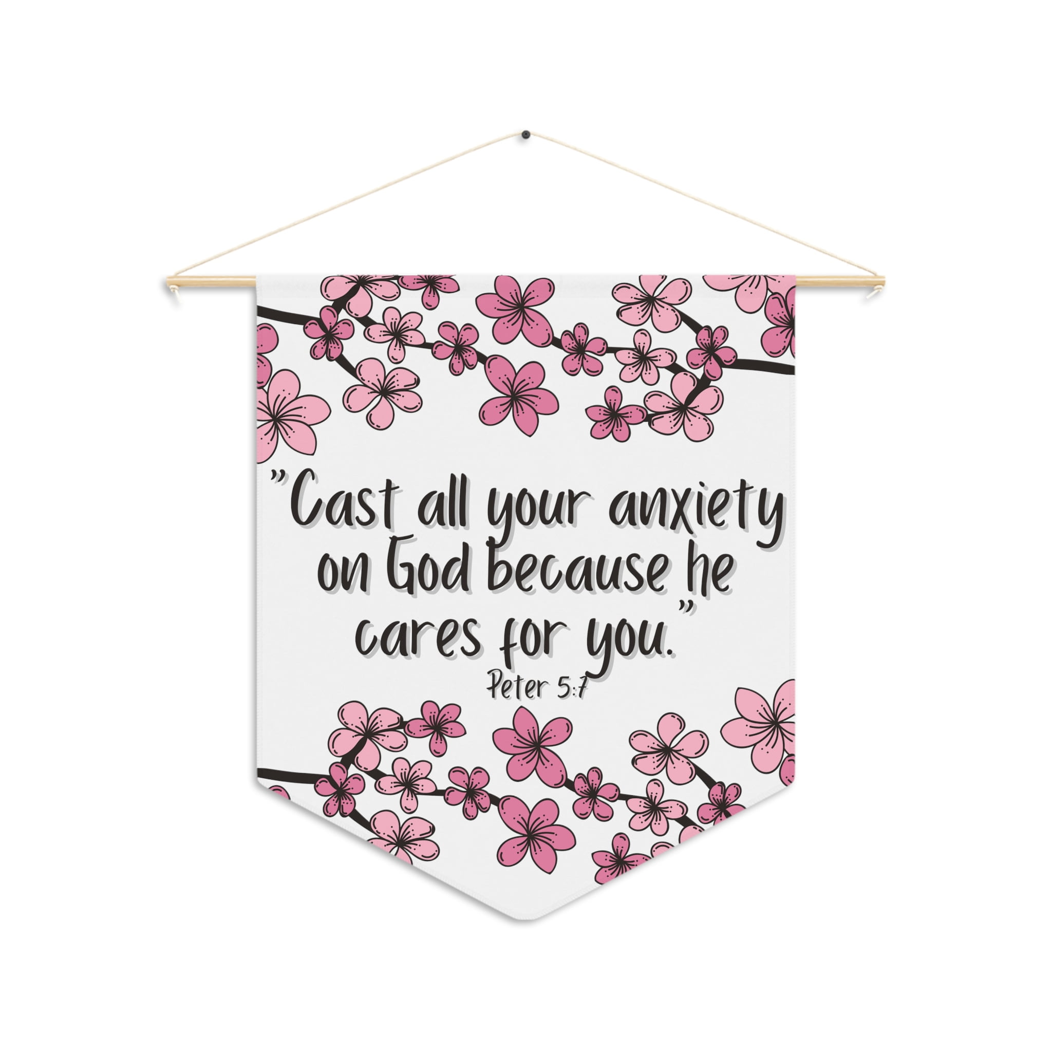 Floral Pennant Wall art home decor Mental Health awareness interior ...