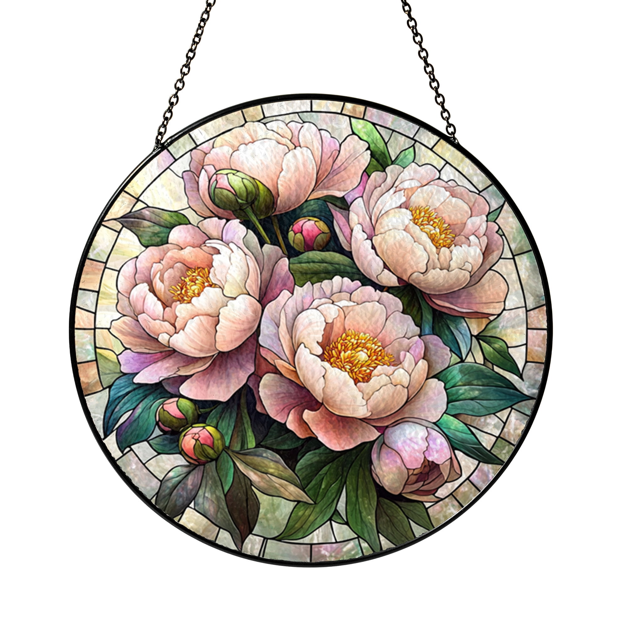 Floral Peony Glass Suncatcher – Elegant Window Art - Walmart.com