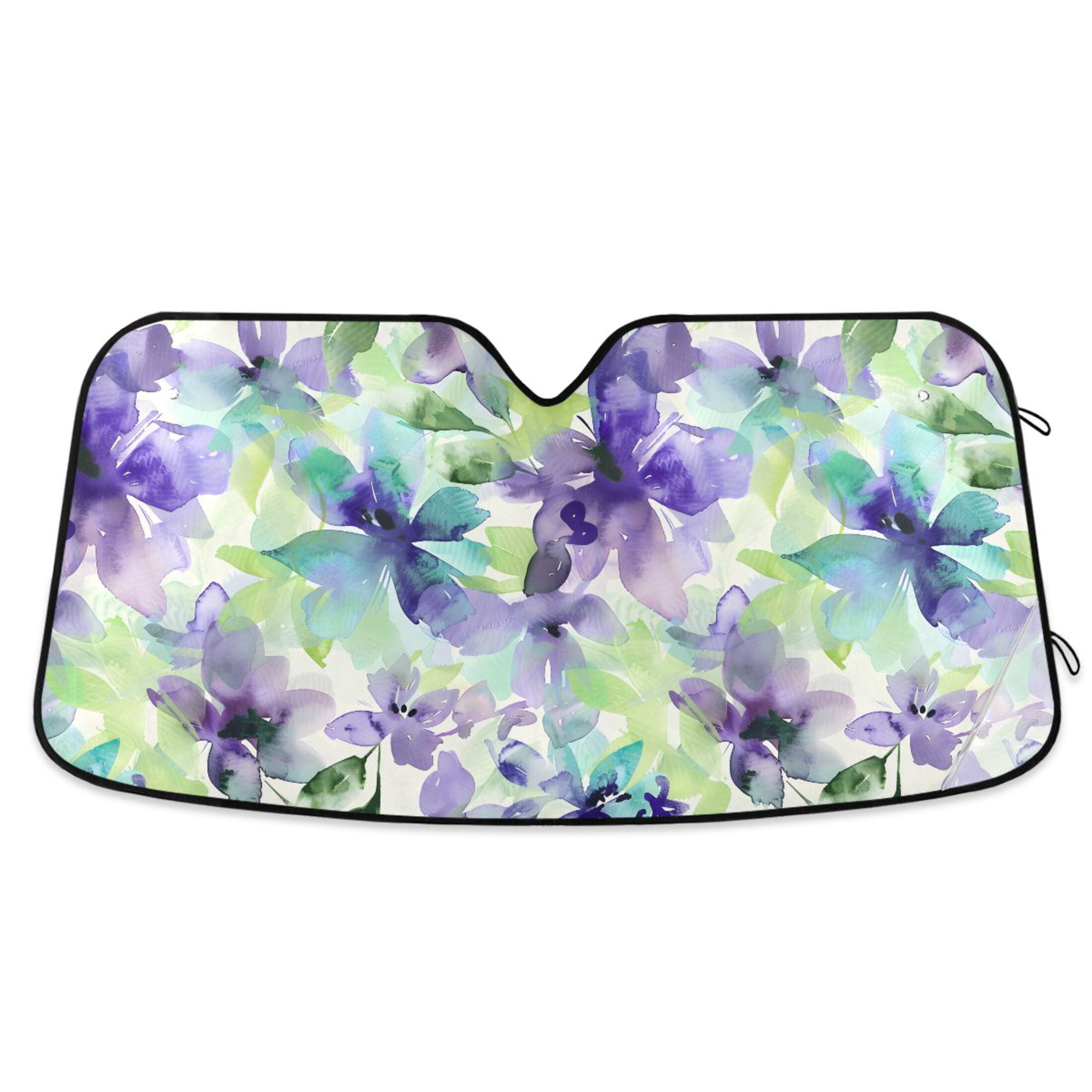 Floral Petals Butterflies Car Windshield Sun Shade Foldable Car Front ...