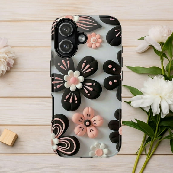 Floral Phone Case Tough Floral Design Gift iPhone 17 through 11 Pro Max ...