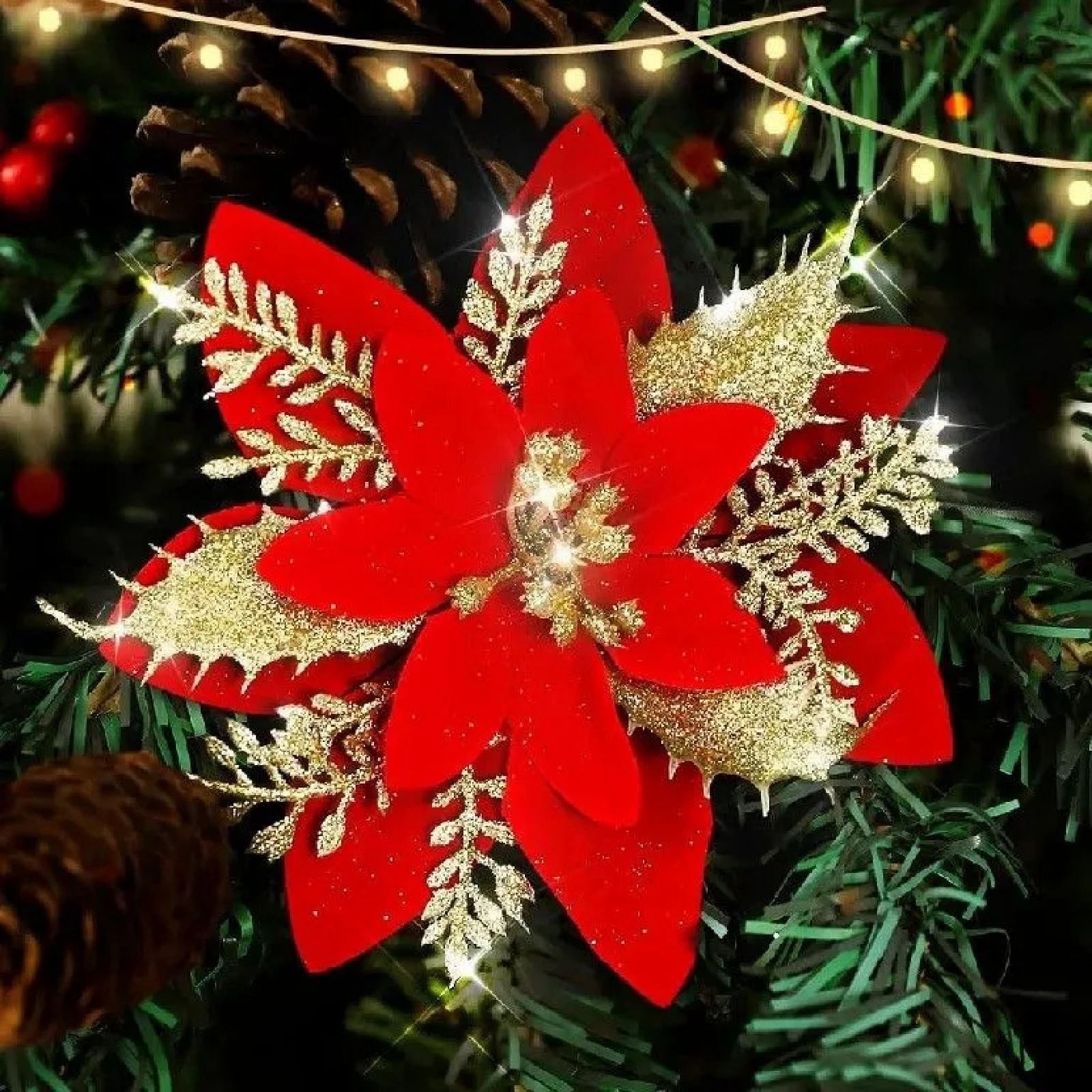 Floral Picks for Wreaths, 30-Count Assortment of Faux Flowers ...