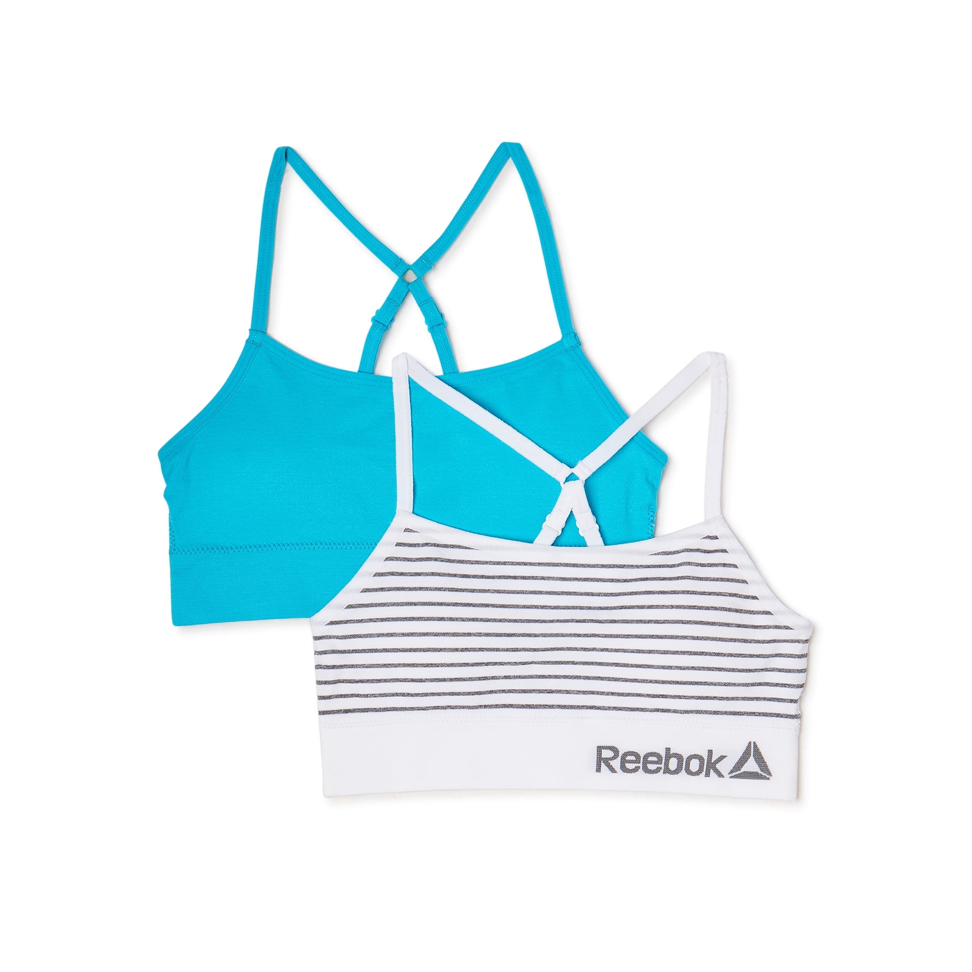 Reebok Girl's Seamless Bra Strappy Bralettes, 2-Pack, Sizes S-XL ...