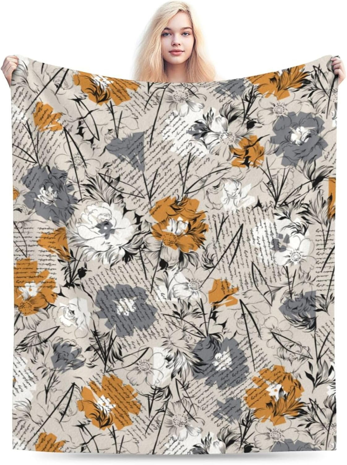 Floral Pink Lavender Hydrangea - Throw Blanket Flannel Blanket Cozy ...