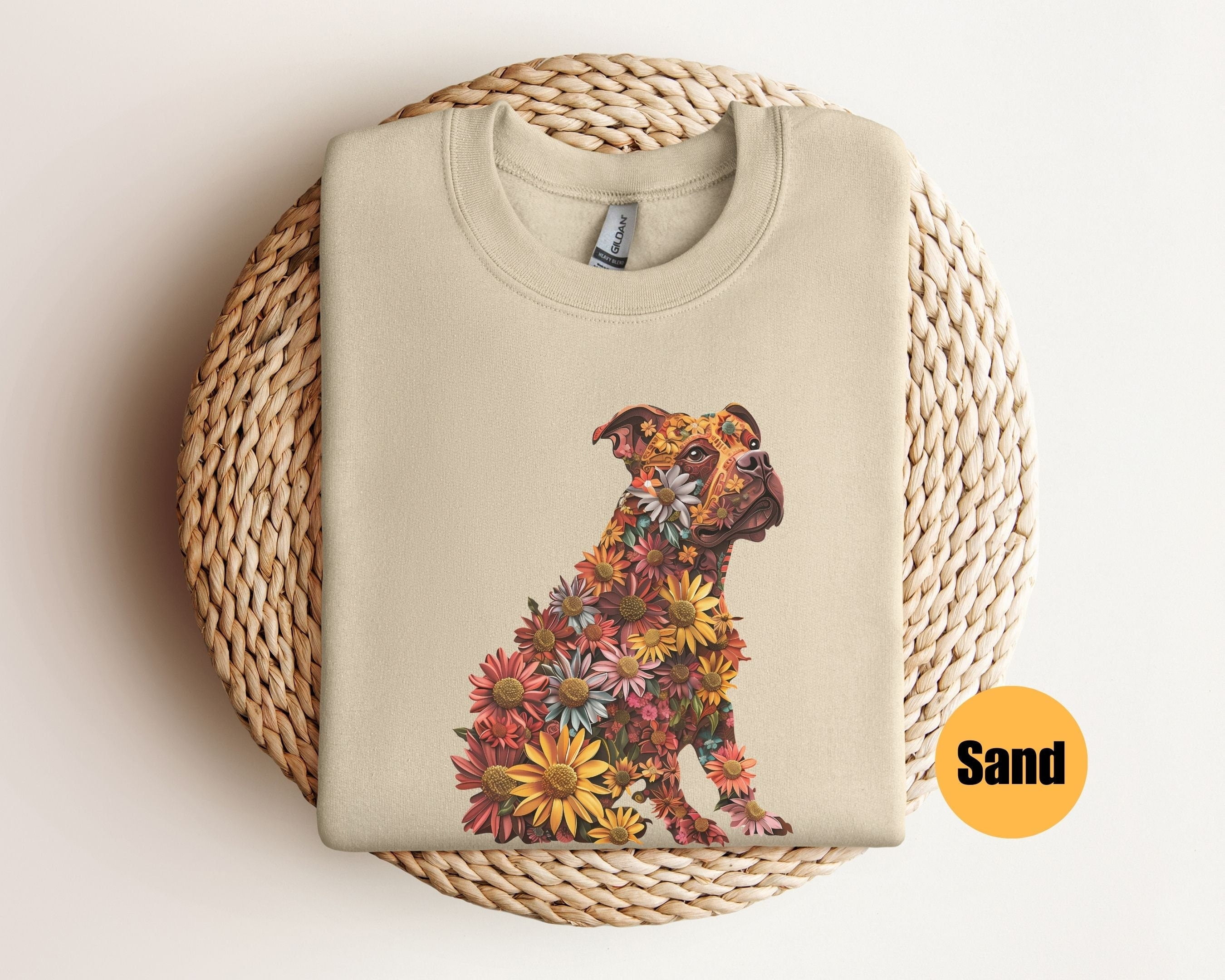 Floral Pitbull T-Shirt Pitbull Shirt Pit Bull Gifts Just A Girl Who ...