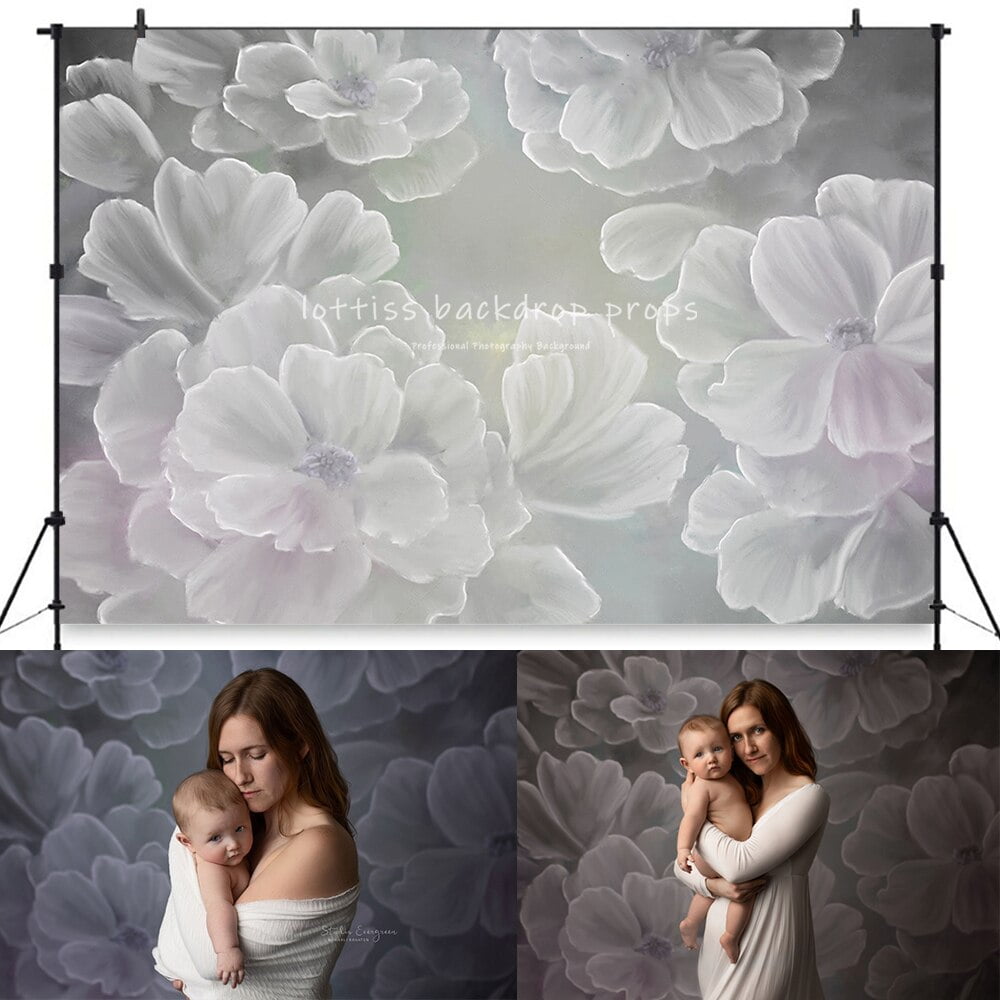 Floral Portrait Photography Backdrops Adult Kids Prengnat Photocall ...