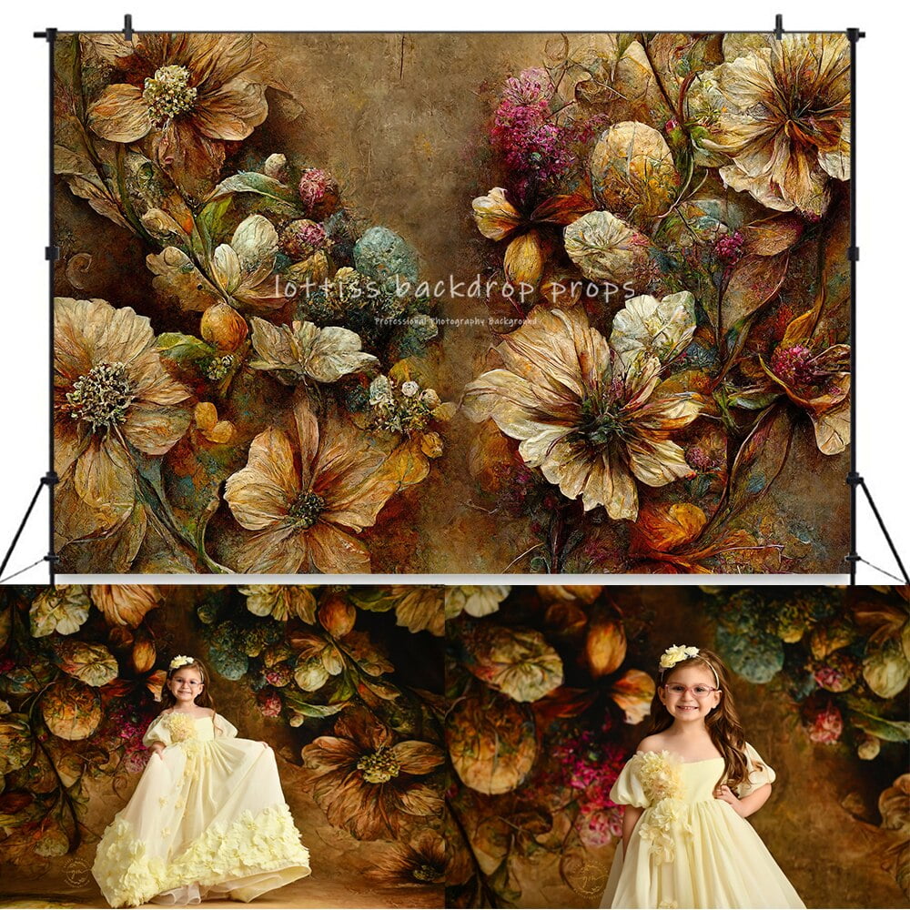 Floral Portrait Photography Backdrops Adult Kids Prengnat Photocall ...