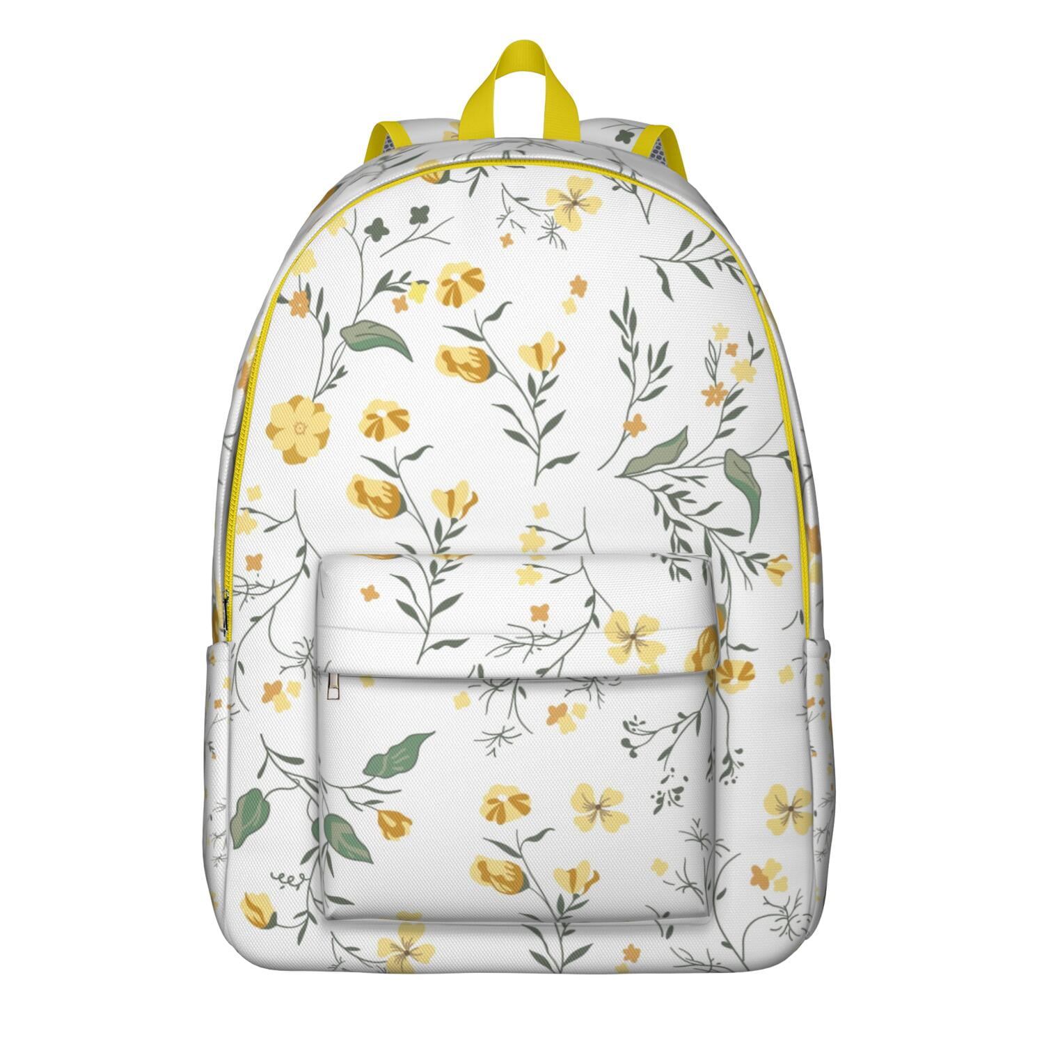 Floral Print Backpack for School College High Capacity Bookbag with ...