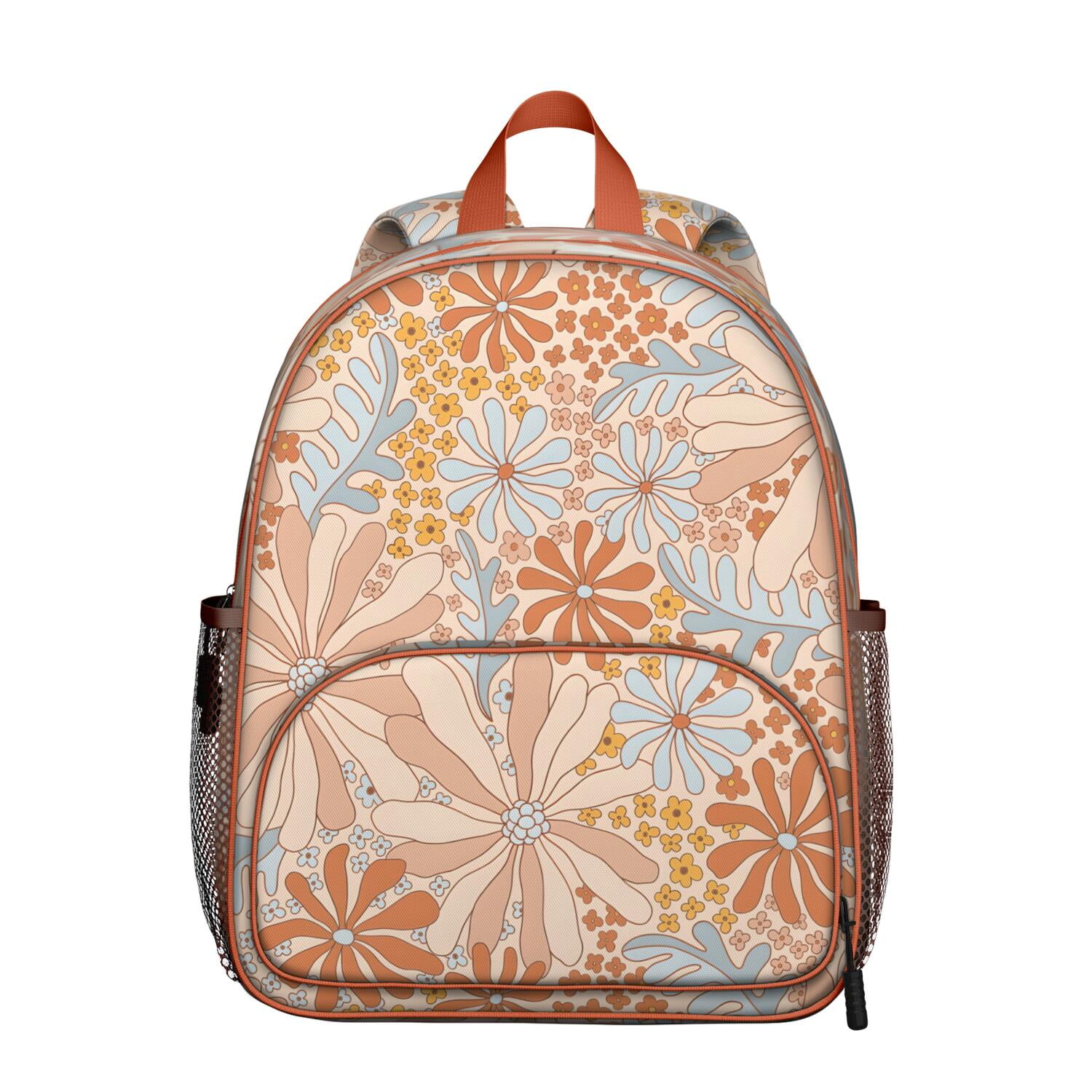 Floral Print Double Zipper School Bag - Ergonomic & Waterproof ...