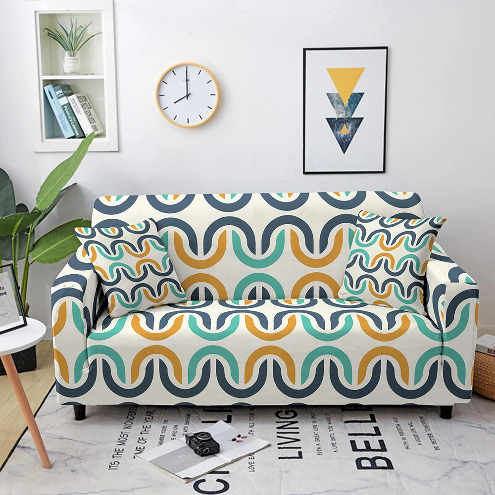 Floral Print Elastic Sofa Cover Stretch Sofa Covers for Living Room ...