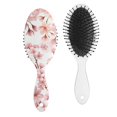 Floral Print Hair Brush, Small Floral Retro Pattern Detangling Paddle ...