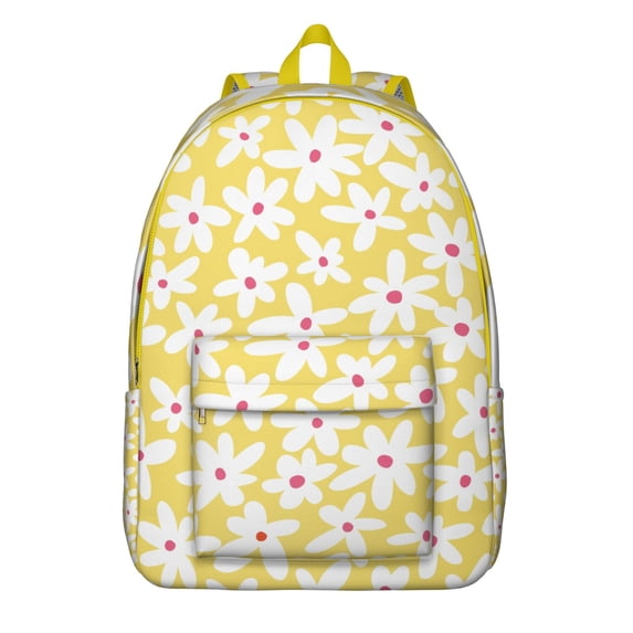 Floral Print Laptop Backpack for School College Teens Adults, Large ...