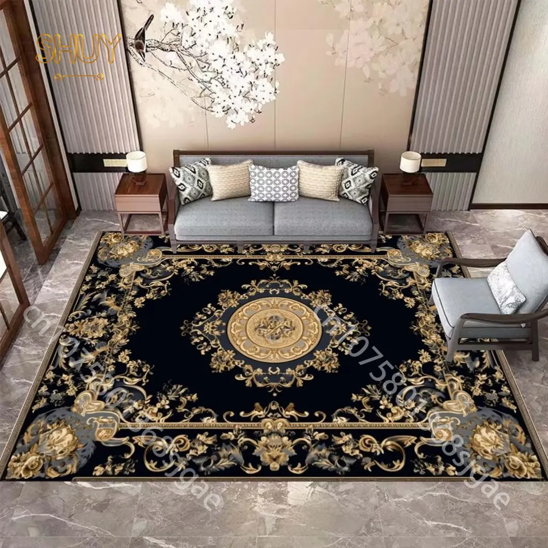 Floral Print Rugs Vintage Large Area Carpet Europe Living Room Luxury ...